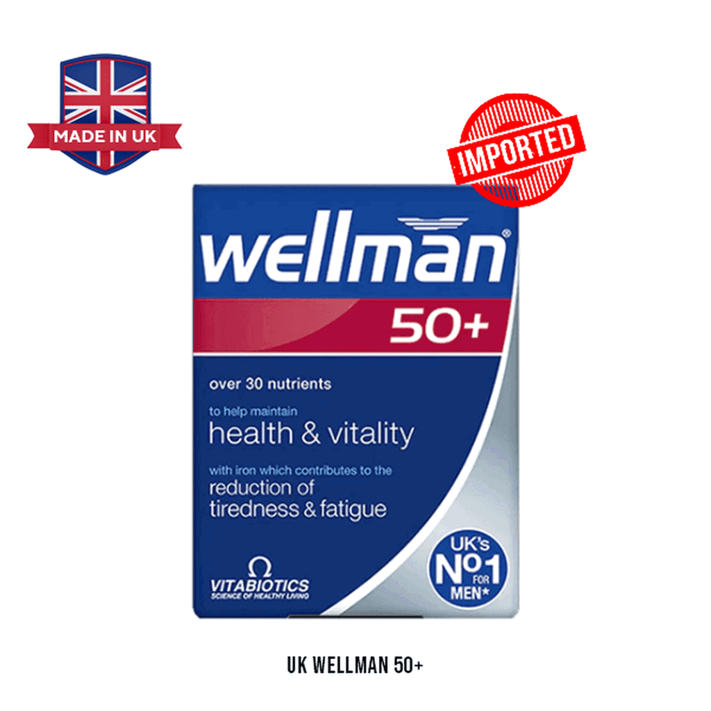 Vitabiotics Wellman 50+ 30 Tablets – Vitamins House